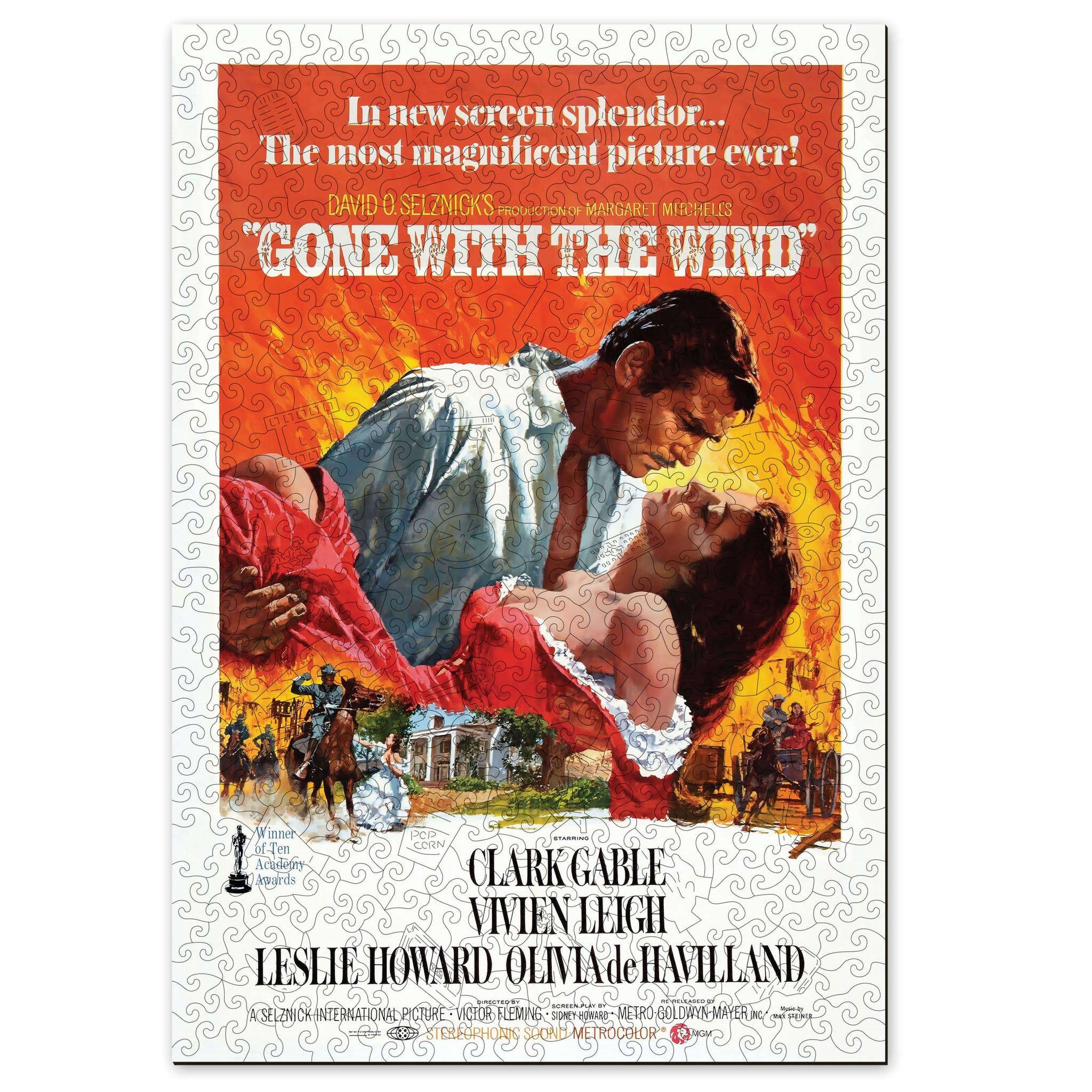 Gone with the Wind Film Poster Wooden Puzzle