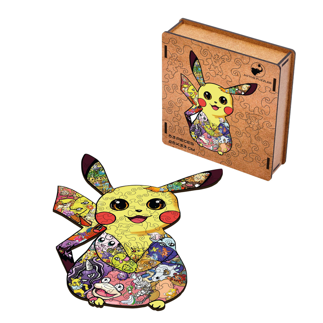 Pikachu Wooden Puzzle | Pokemon Jigsaw Puzzle