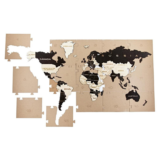 World Map Wooden Puzzle